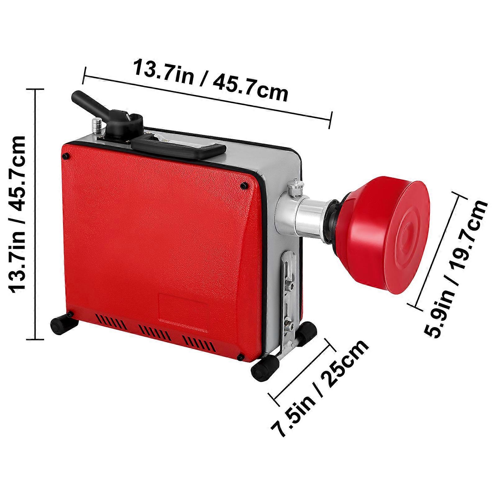 390W Electric Drain Cleaner Sewer Pipe Cleaning Machine w/12.5m Cable ...