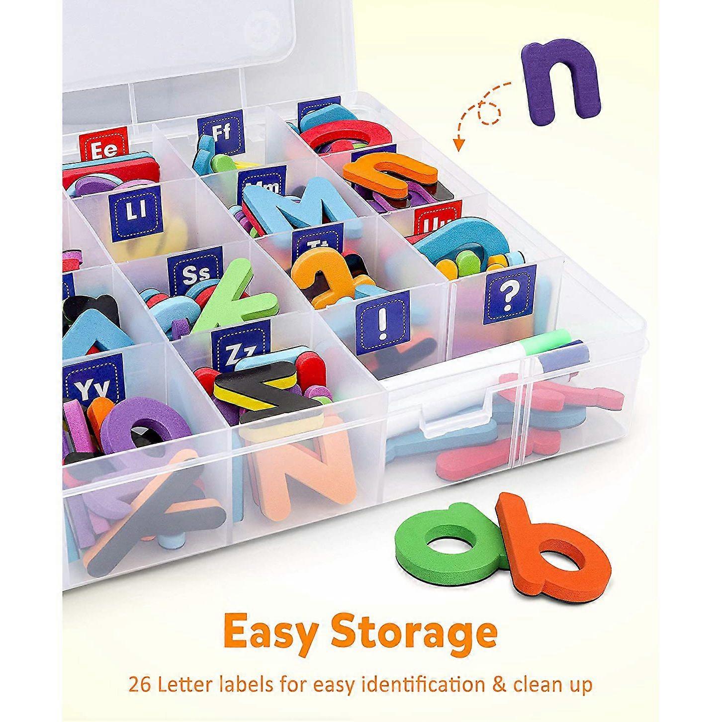 244 Pcs Magnetic Letters Numbers Set, Uppercase Foam Alphabet ABC 123 ...