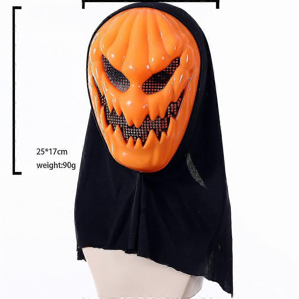 Scary Pumpkin Mask Costume Halloween Party Full Head Mask Dress Up ...