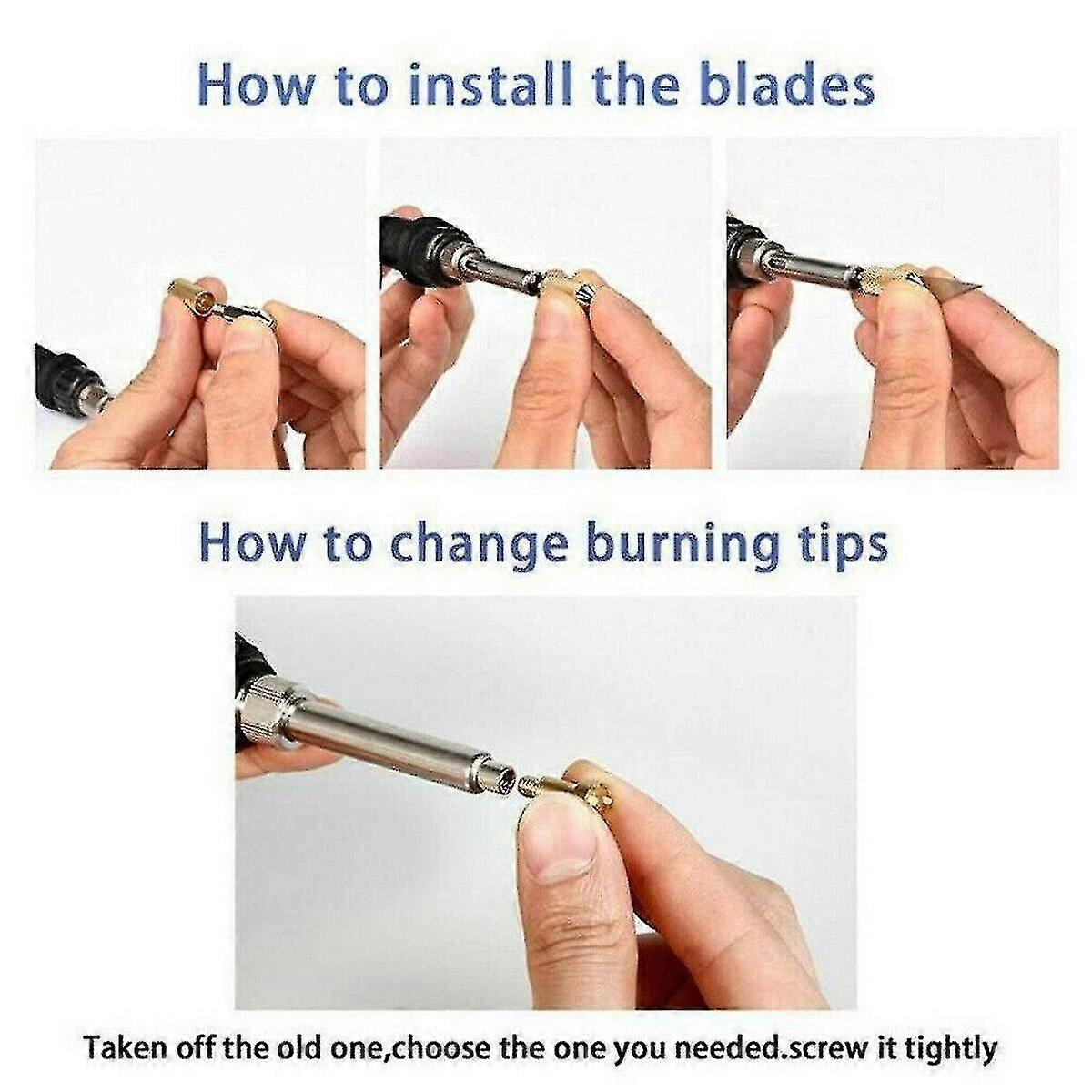 71pcs Wood Burning Pen Soldering Tool Crafts Tool Set Pyrography Kit ...