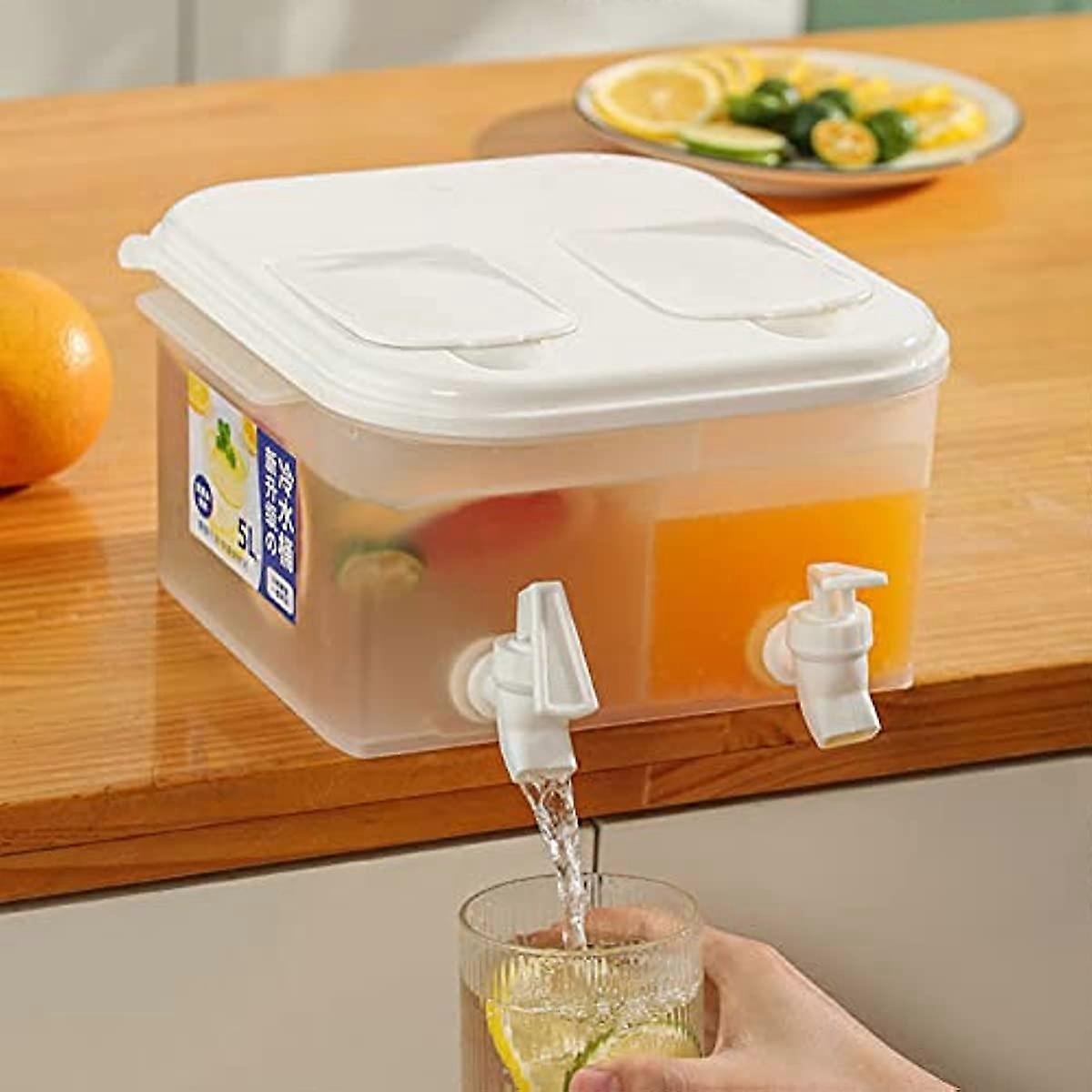 Merrwon Fridge Jug Drinks Chiller Refrigerator Cold Kettle with Tap 5L ...