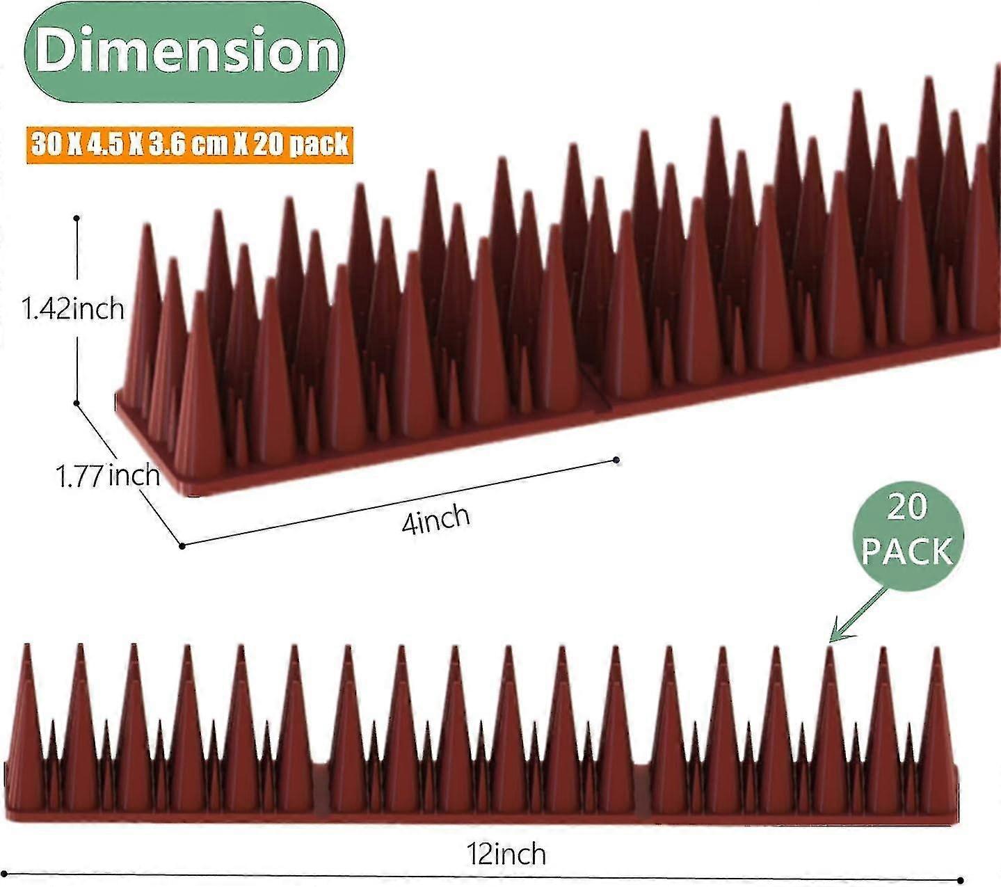 20 Pack Bird Spikes, Bird Deterrent Spikes For Small Birds Defender ...