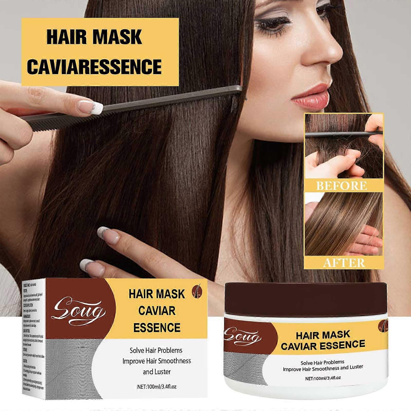 Caviar Essence Hair Mask, Collagen Hair Mask for Dry Damaged Hair Deep ...