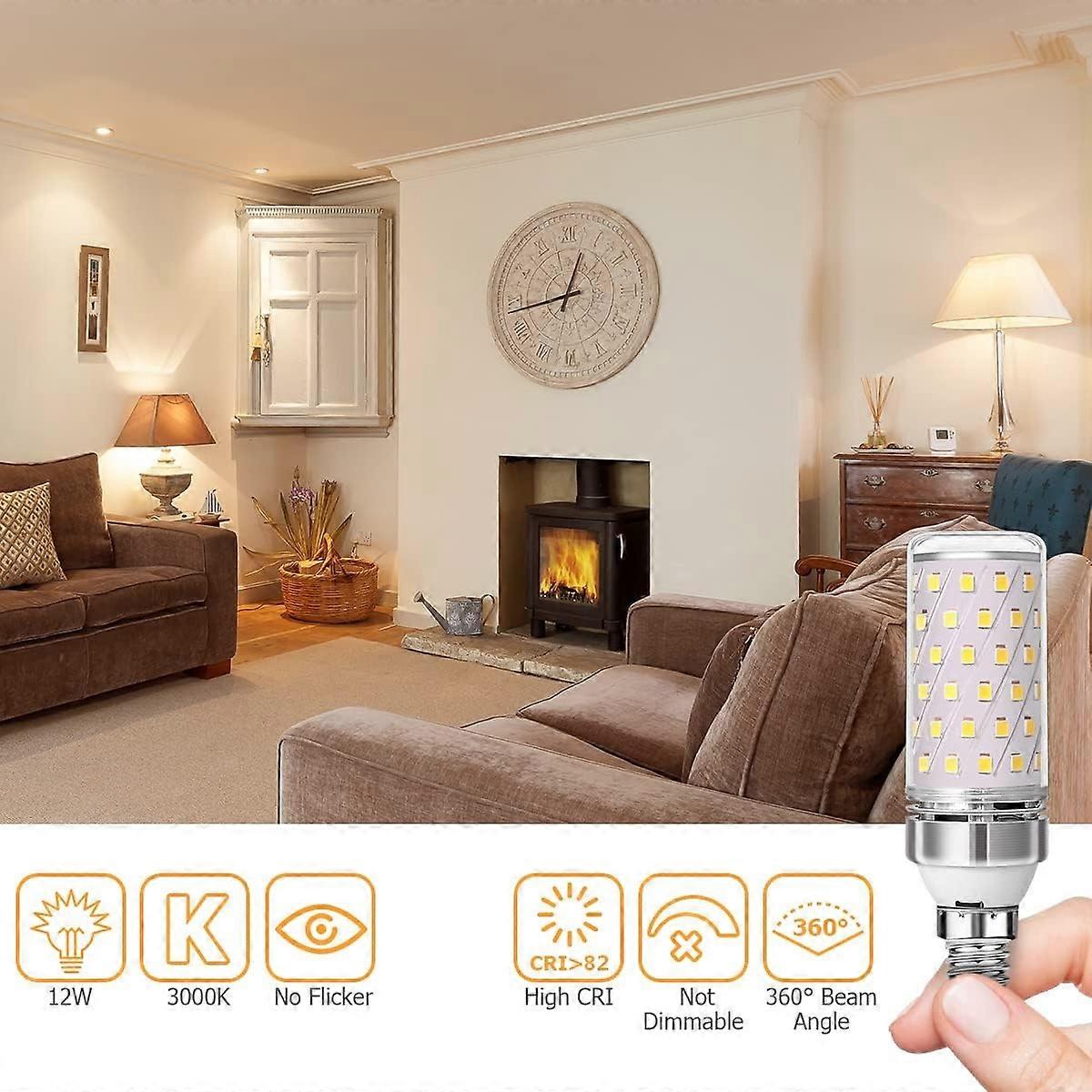 2025 New 4 Pack E14 LED Bulb 12W 1200lm Halogen Lamp Equivalent 100W ...