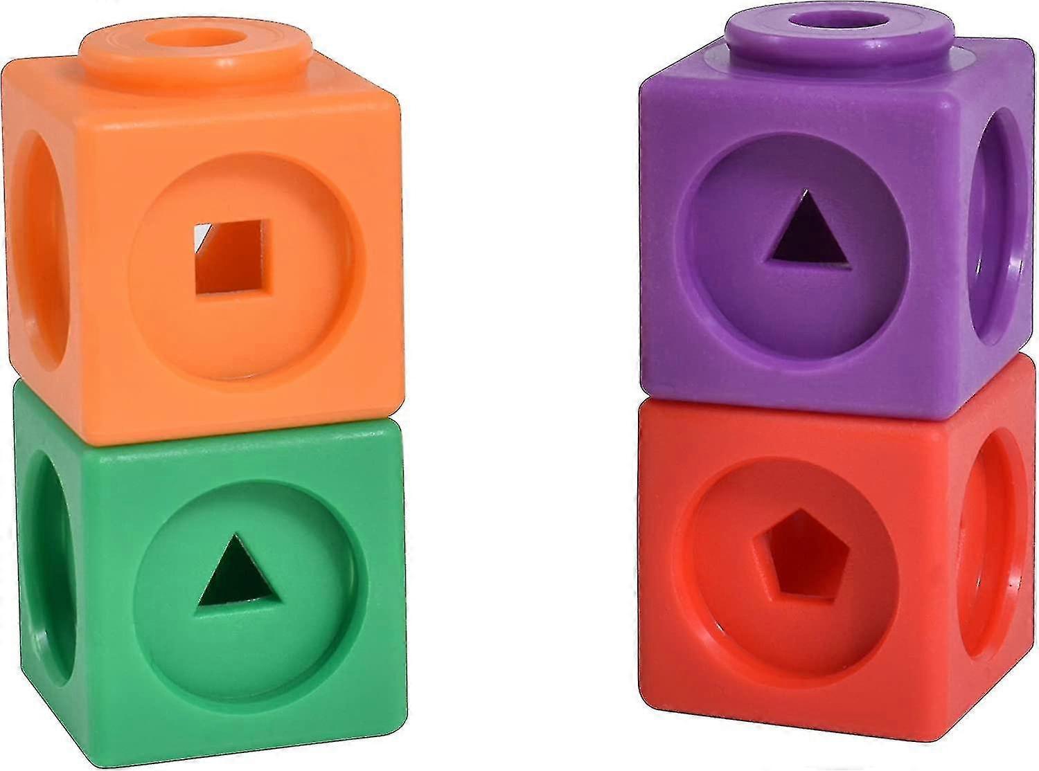 Set of 100 Math Cubes - Early Math Linking Cubes for Preschool and ...