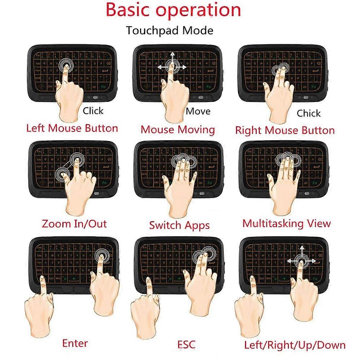 Wireless Keyboard Mini Pocket Compact Full Screen Keyboard 2.4Ghz ...