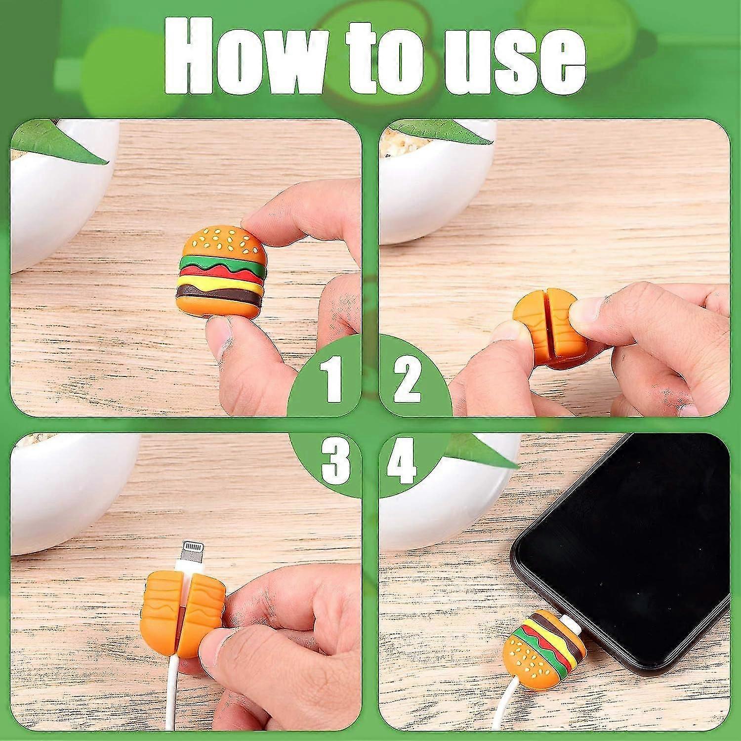 Cute Cable Protector,13 Pack Usb Charger Protector For Iphone Ipad Cable, Fruit Bite Charging ...