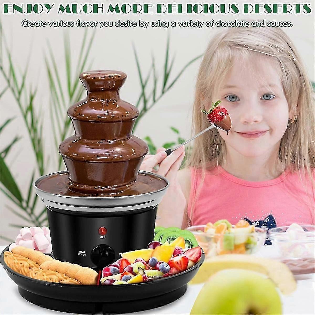 Three Layer Chocolate Fountain Machine Electirc Chocolate Fondue Set ...