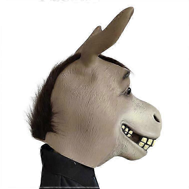 Shrek Donkey Mask, Halloween Novelty Deluxe Costume Party Cosplay Latex ...