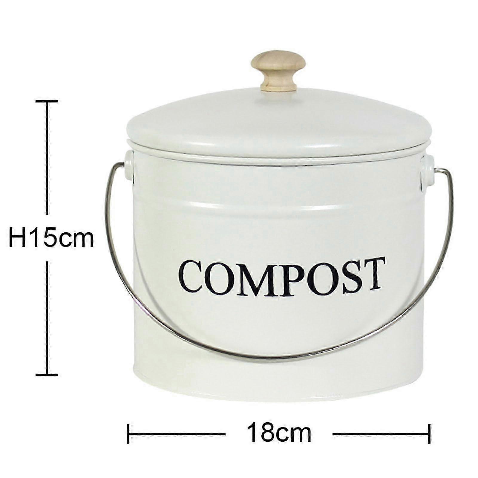 Kitchen Compost Bin,Compost Pail Filter for Food Scrap,Easy Clean ...