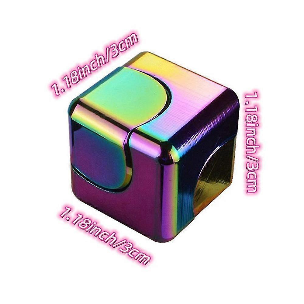 Square Spinning Top Dice Cube Decompression Early Learning Toy Anti ...