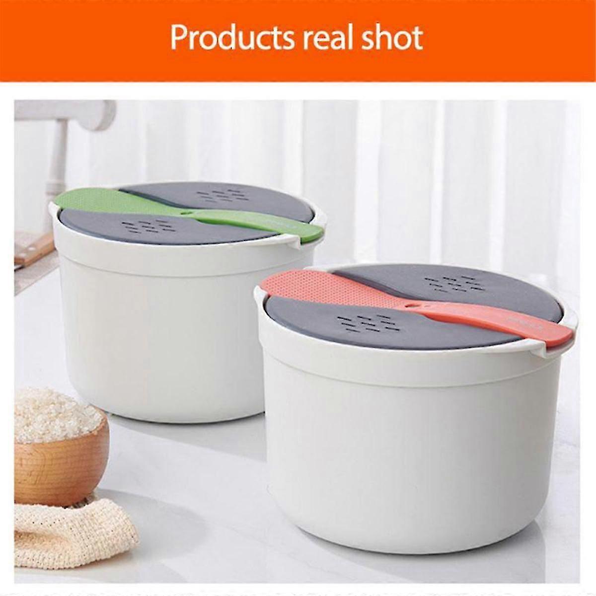 Microwave Rice Cooker, Portable, Food Container, Multi-Function Steamer ...
