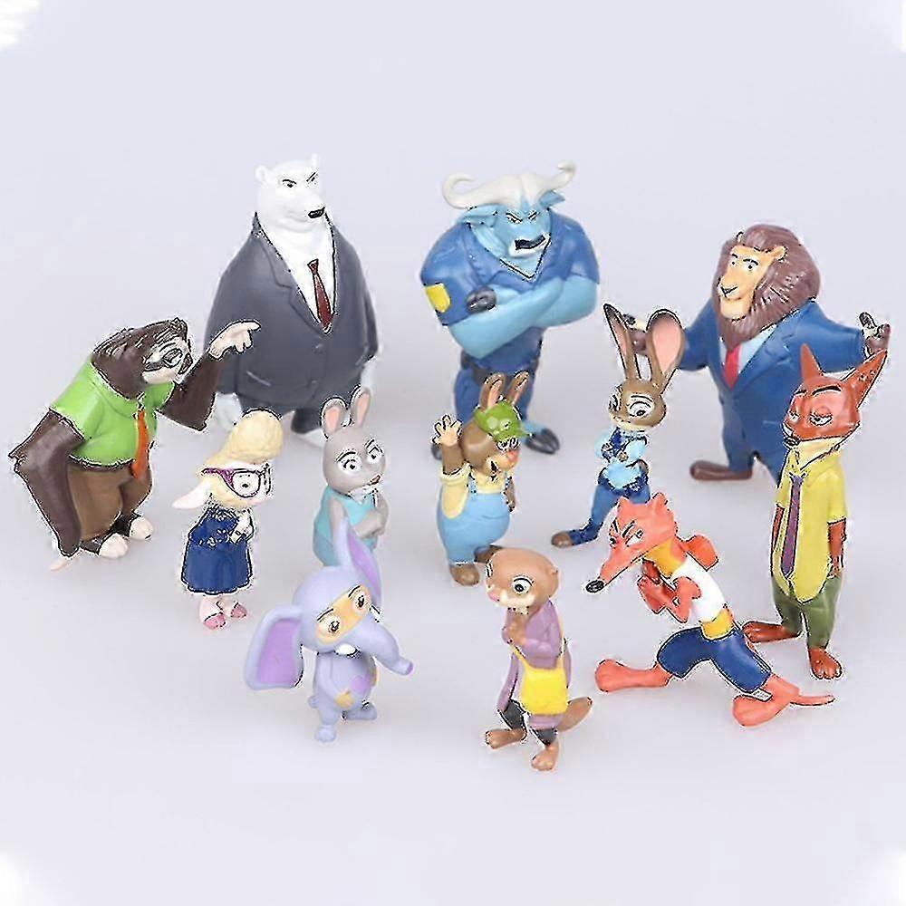 12pcs Zootopia Zootropolis Judy Hopps Nick Wilde Mr Big Mini Figures ...