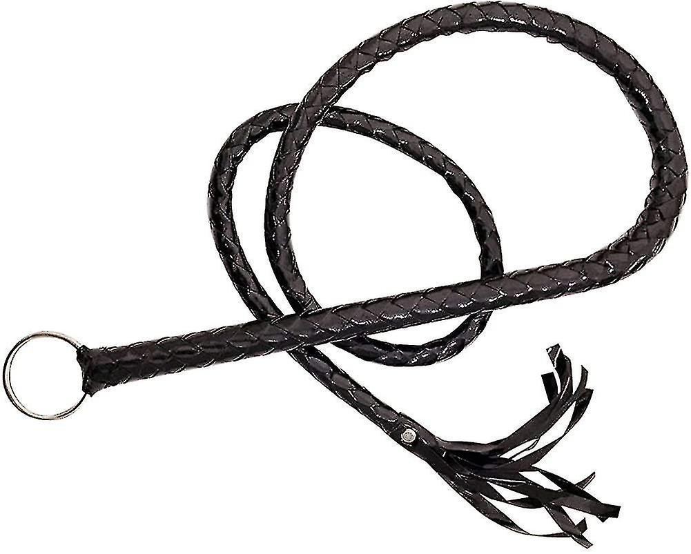 Faux Leather Black Whip Costume Whip Handmade Bullwhip, Whip Costume ...
