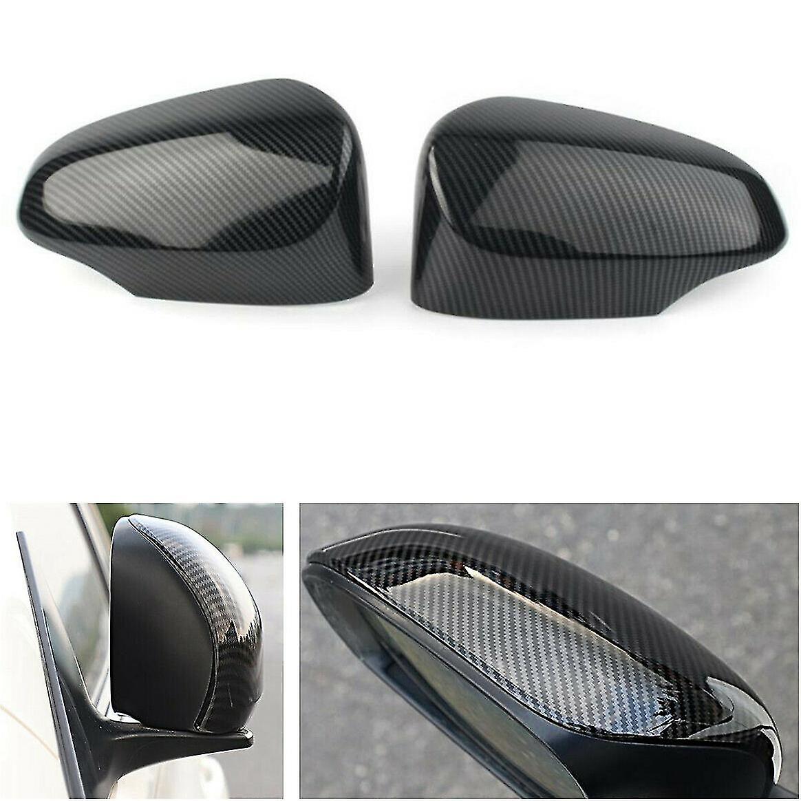 2pcs Carbon Fiber Side Rear View Mirror Cover Trim For Toyota Corolla ...