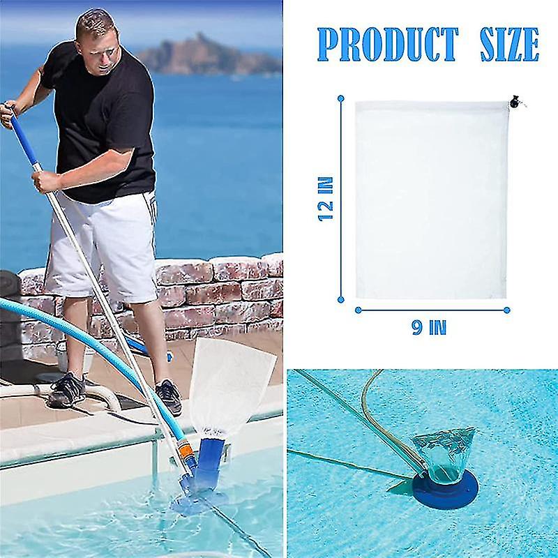 10 Pack Pool Fine Mesh Bag For Vacuum, 9x12 In Replacement Pool Jet ...
