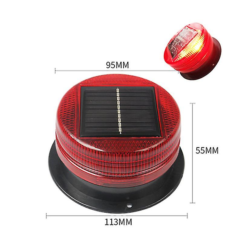Solar Strobe Warning Light Sensitive Led Warning Lamp Super Bright ...