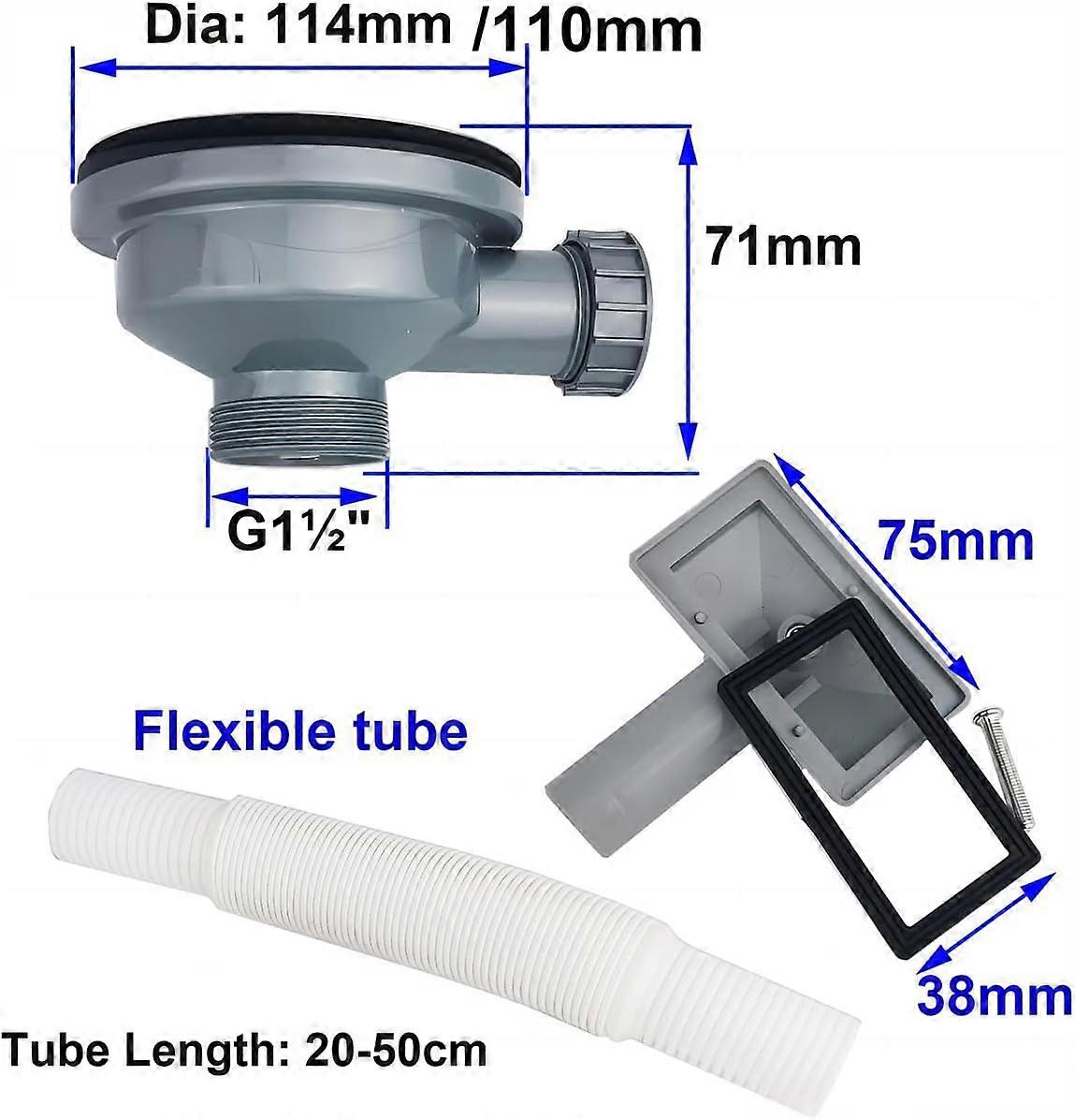 114mm Kitchen Sink Waste Fittings , Stainless Steel Sink Waste Kit ...
