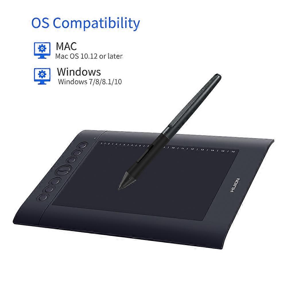 Huion H610 Pro V2 10x6,25 Palcový Profesionální Grafický Tablet Podpis ...