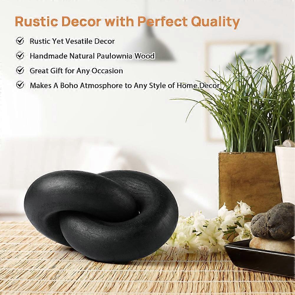 Wood Chain Decor,2-Link Decorative Chain Hand Carved Boho Wood Knot ...