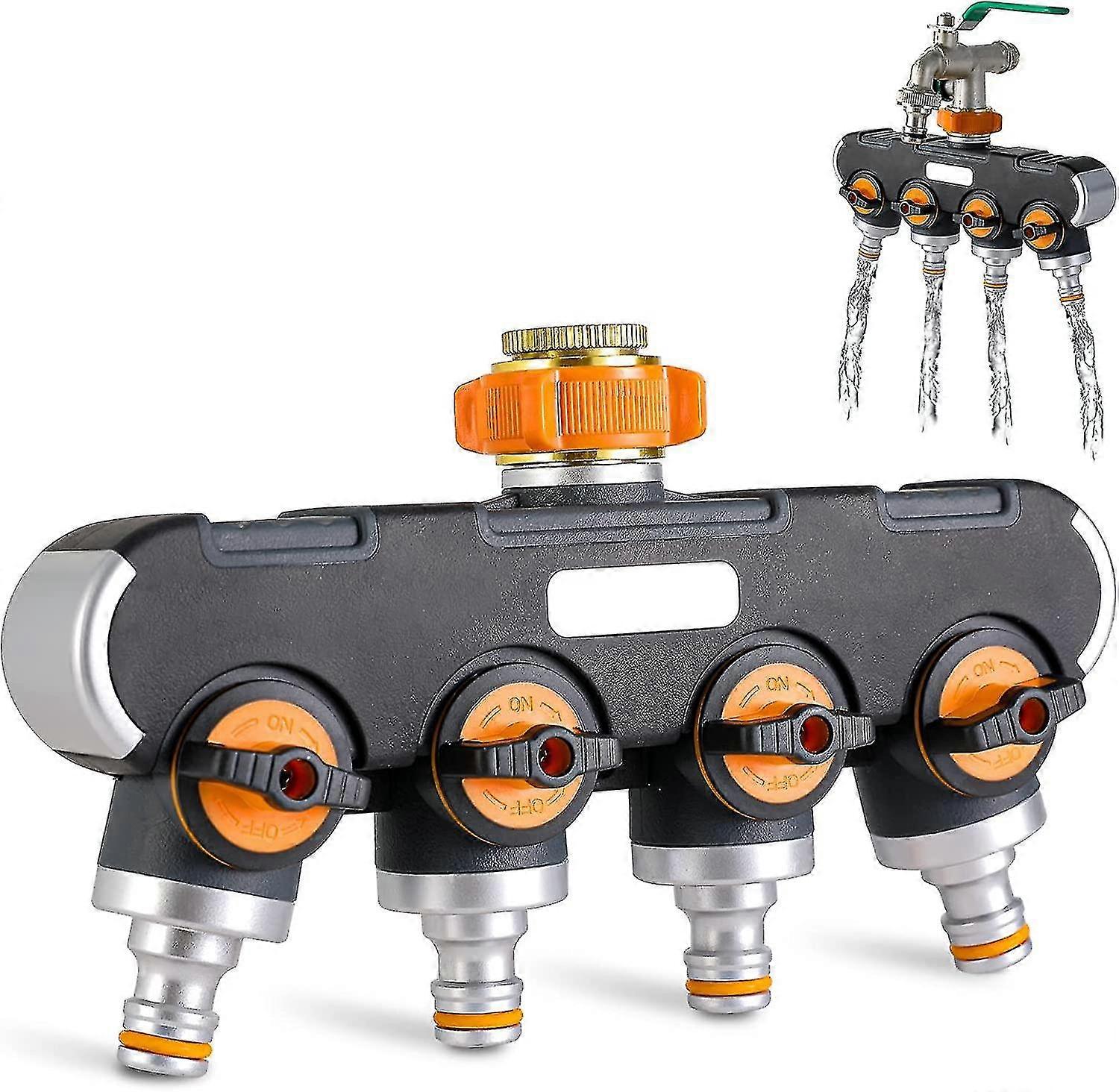 4-way Water Distributor, 3/4" And 1/2" Water Distributor With Adapter ...