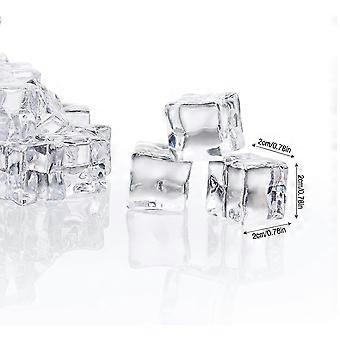 Clear Acrylic Fake Ice Cubes, 50 Pcs Acsergery Fake Artificial Acrylic ...