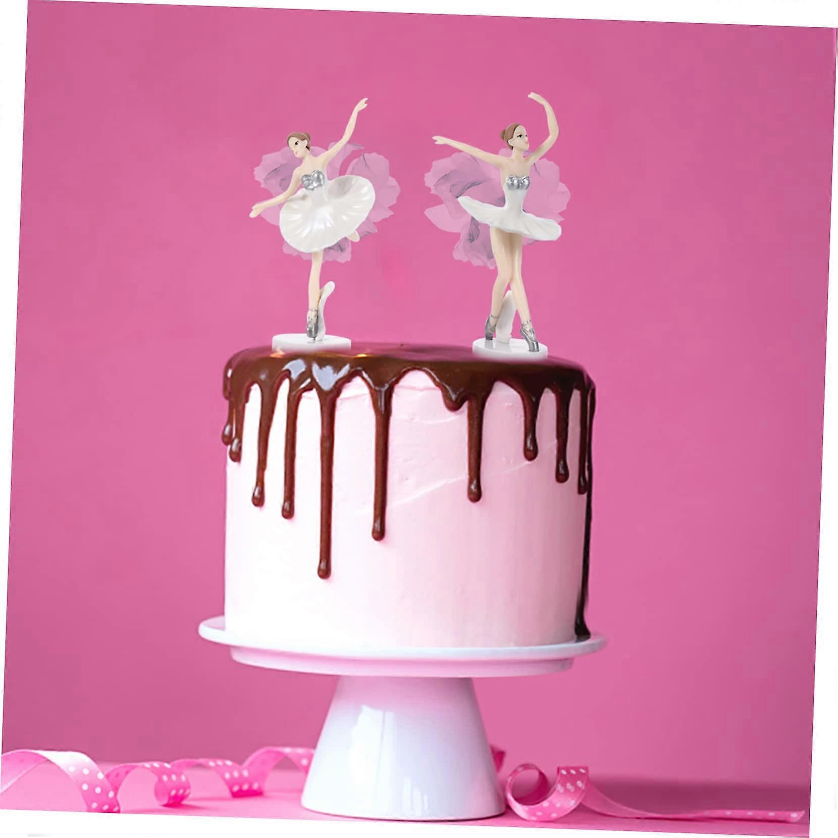 3 stykker Dansende Ballerina pige figur, ballerina figur kage topper ...