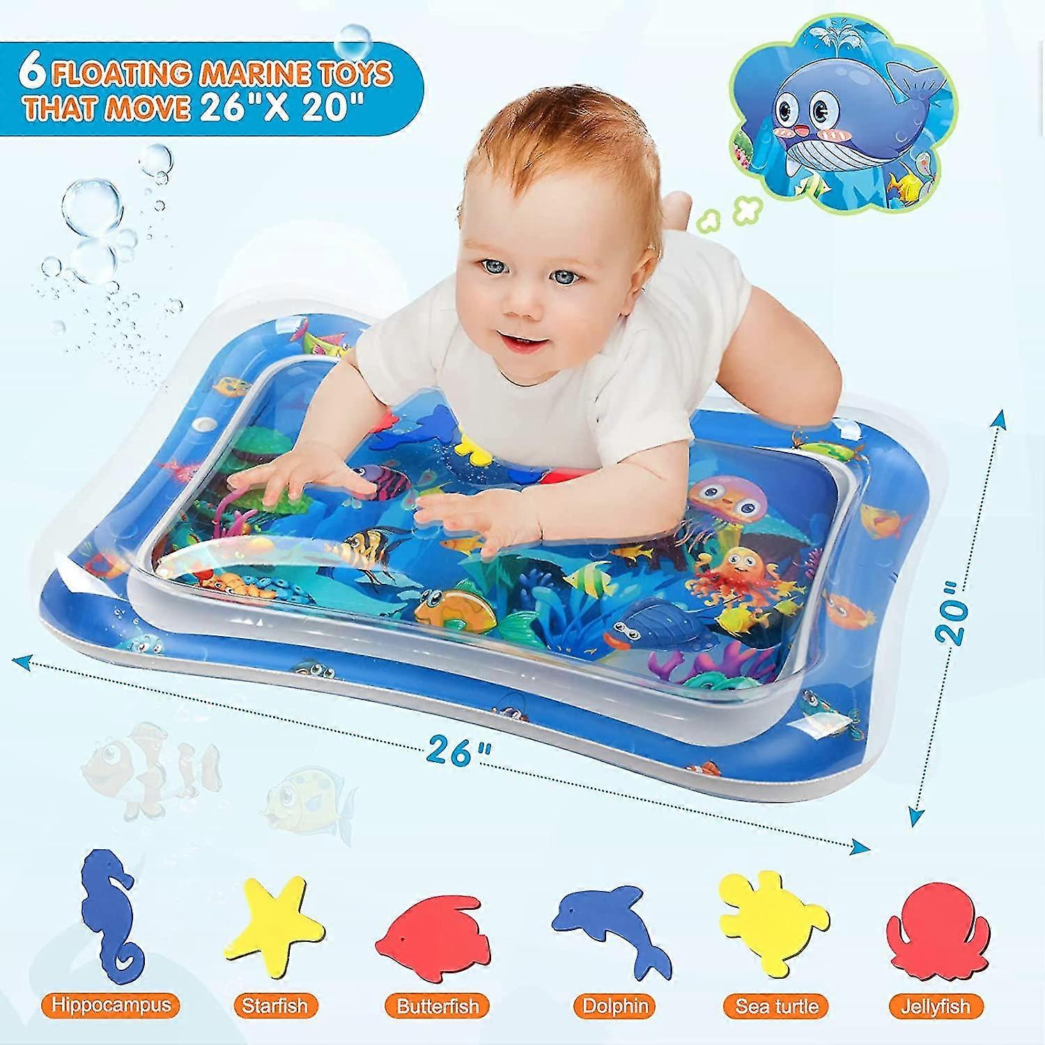 Inflatable Tummy Time Mat Premium Baby Water Play Mat For Infants And ...