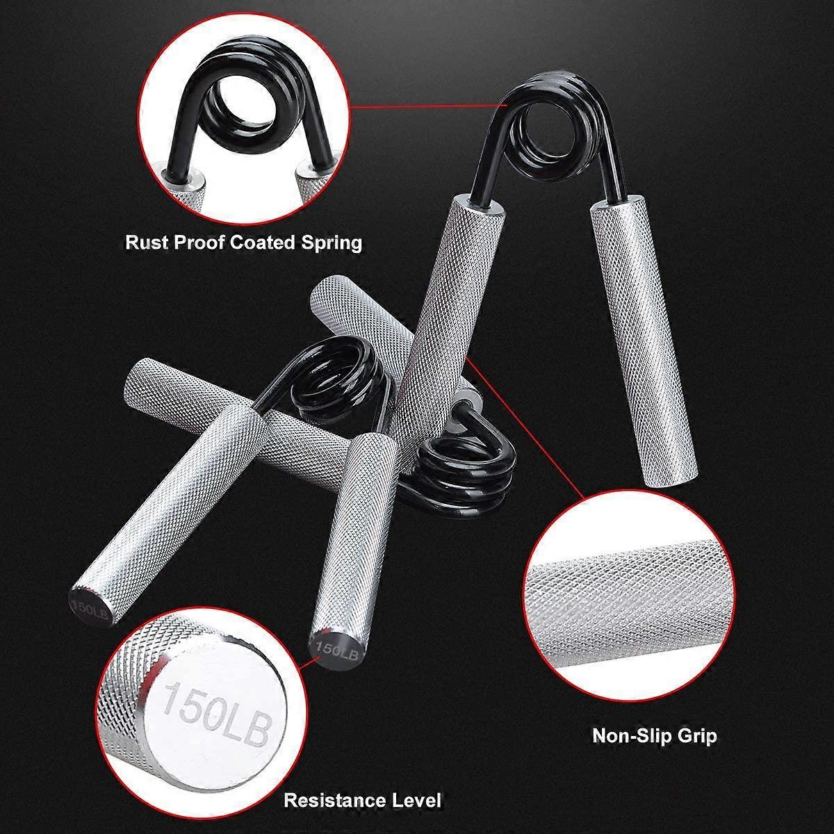 Hand Grip Strengthener(150, 200, 250 lbs),No Slip Heavy Grippers,Finger ...