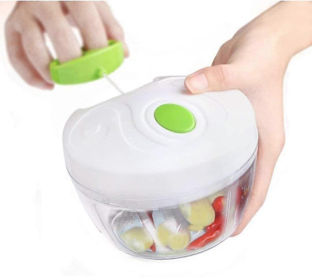 MUJIXI Manual Garlic Chopper, 3 Blades Mini Manual Meat Choppers ...