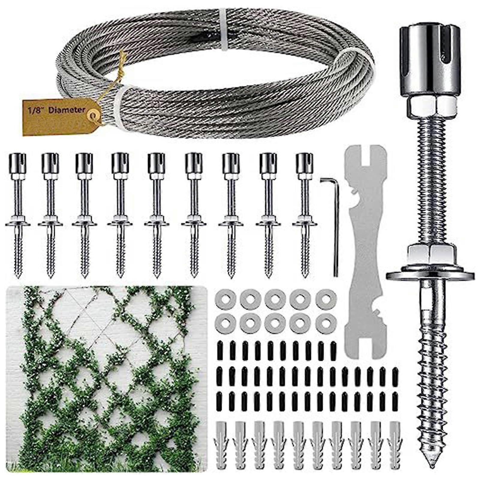 1 Set Plant Climbing Rope Stainless Steel Plant Support Flexible Wall ...