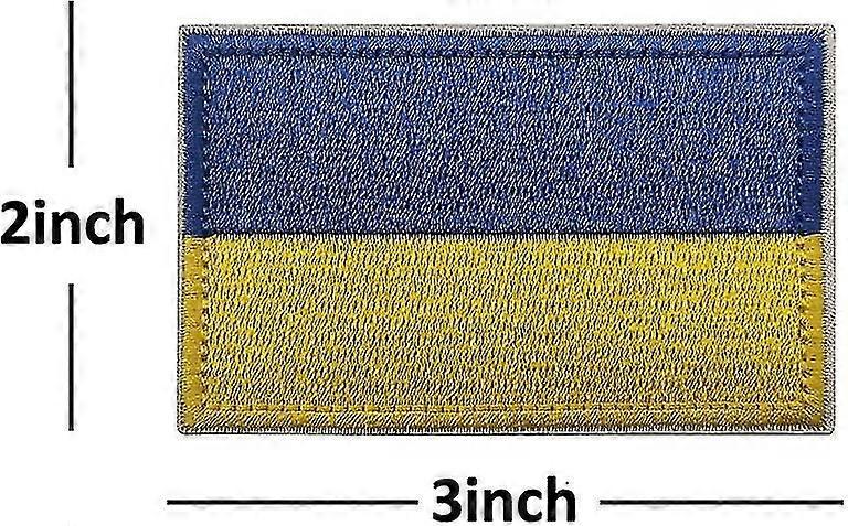 2 Pack Ukraine Flagge Patch-Wappen - Gestickte Naht auf Wappen Ukrainische taktische ...