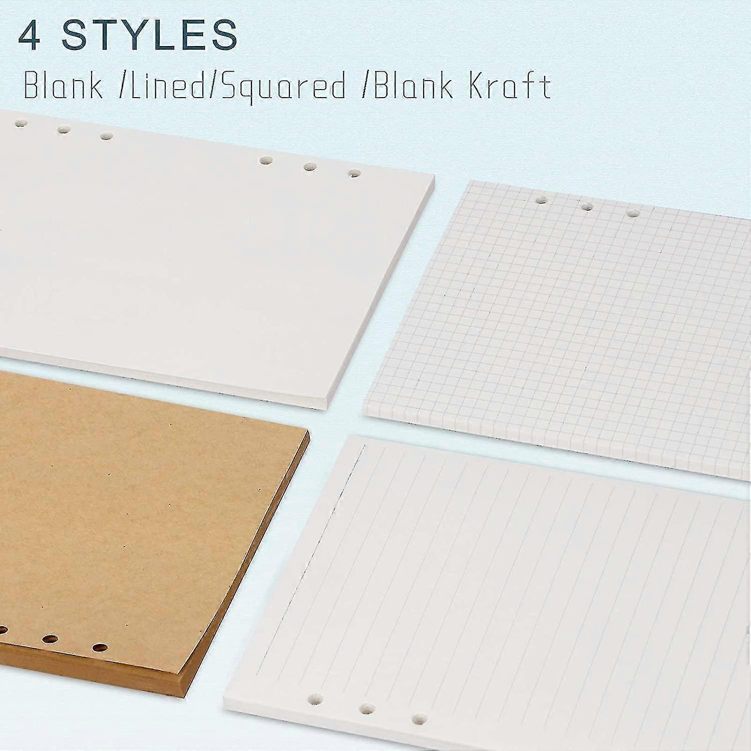 A5 Refill Paper, 3 Packs 100gsm Thick Refillable Paper 6 Hole Filler ...