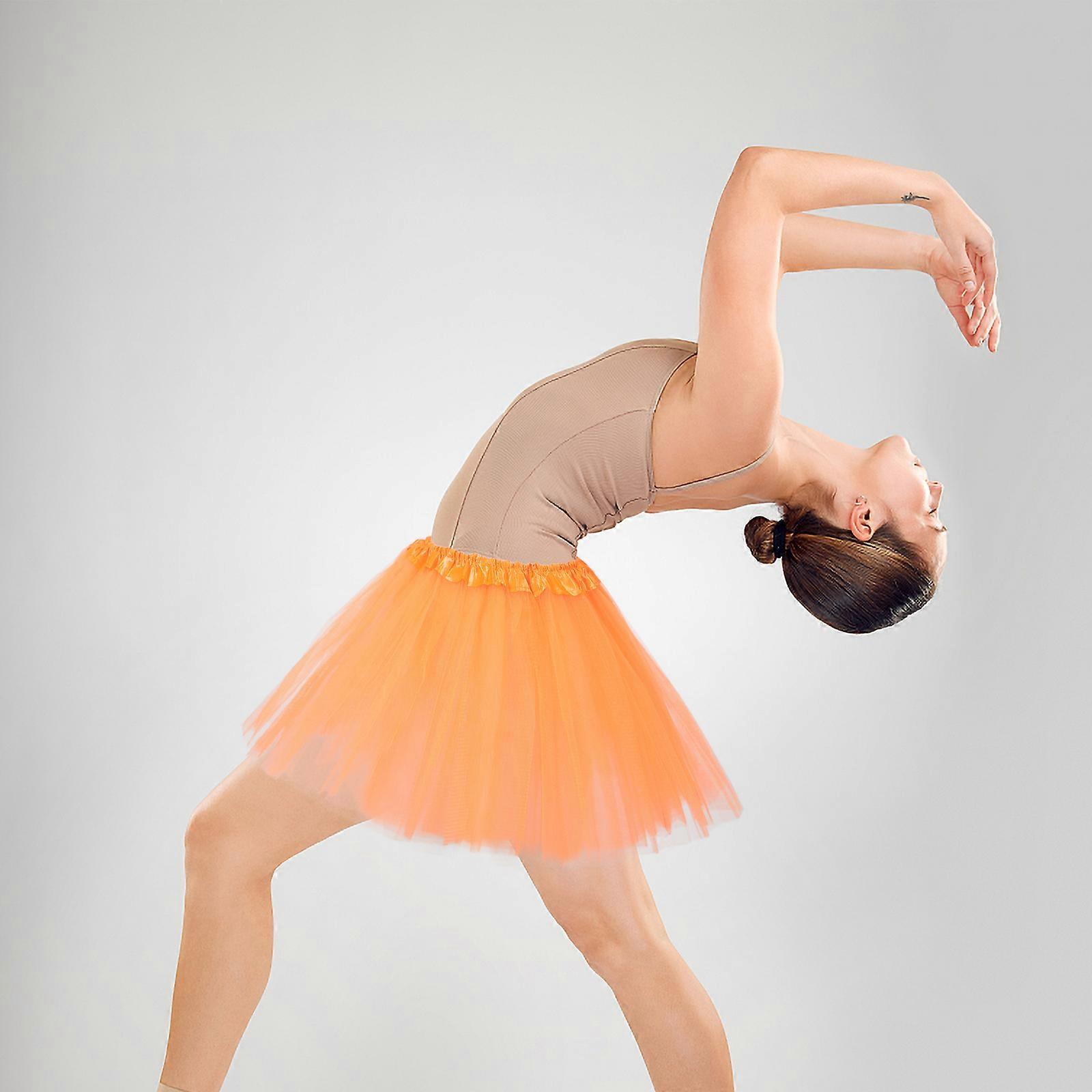 Women Three-Layer Tulle Skirt Short Tutu Skirts Adult Fancy Ballet ...