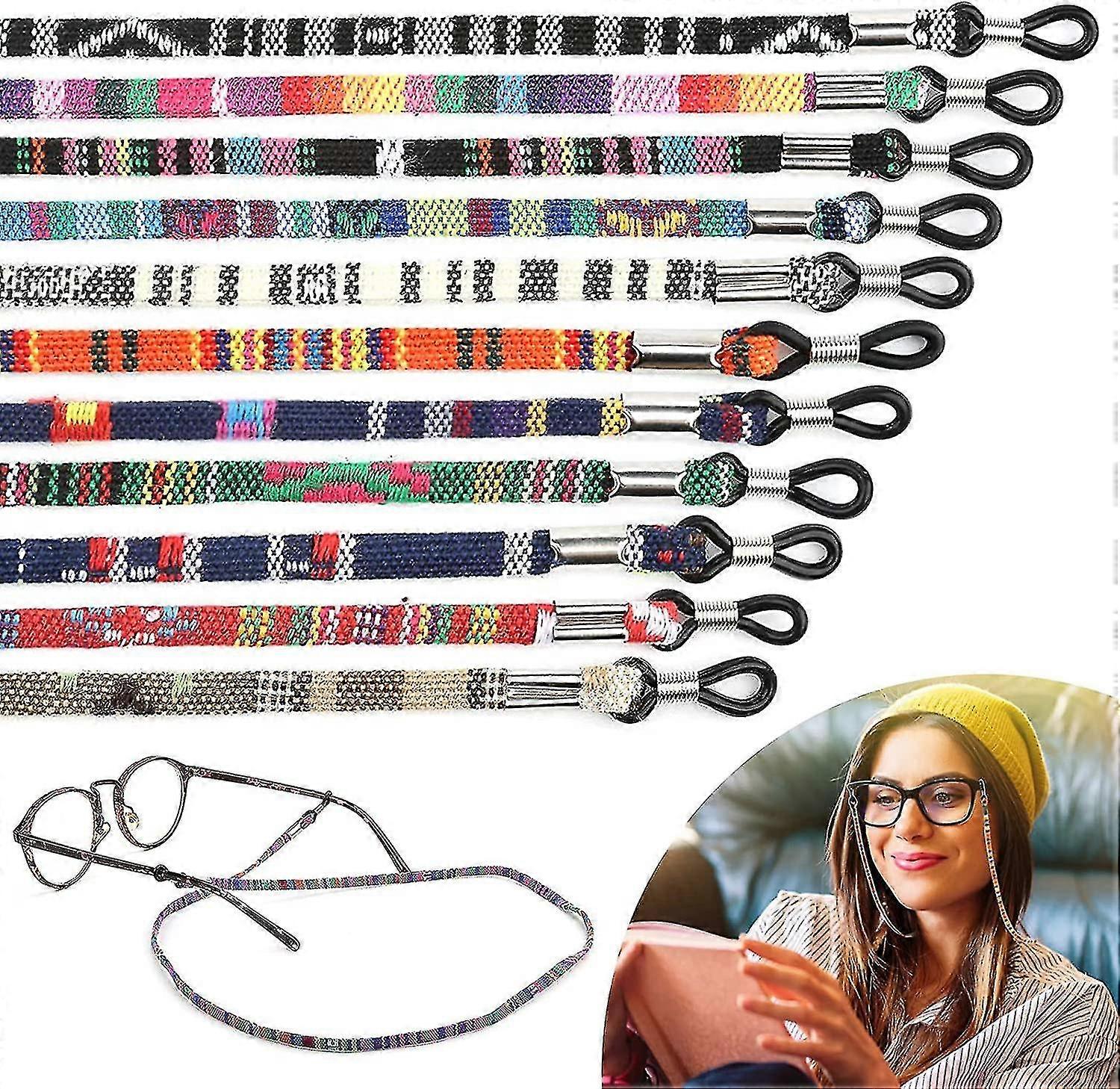 Pack Of 12 Glasses Cord Glasses Chain Braided Glasses Rope Sunglasses ...