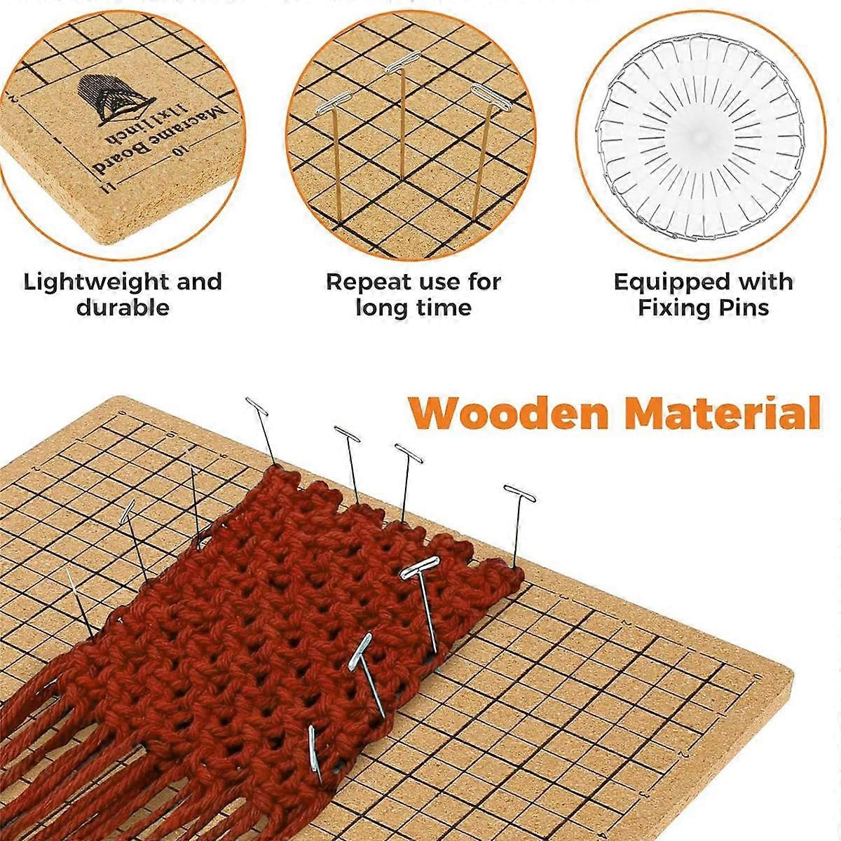 Macrame Board with Pins,Double Side Macrame Project Board with Grids ...