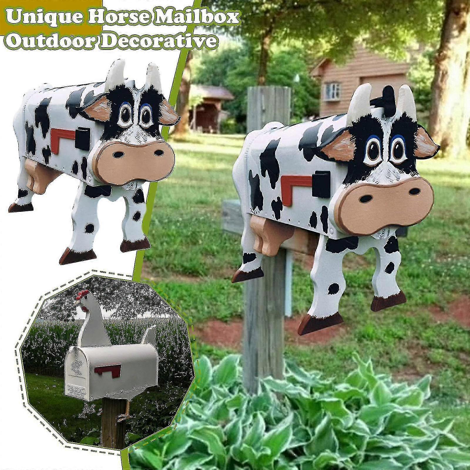 Animal Metal Mailbox Funny Farm Animal Mailboxes For And Outside Garden ...