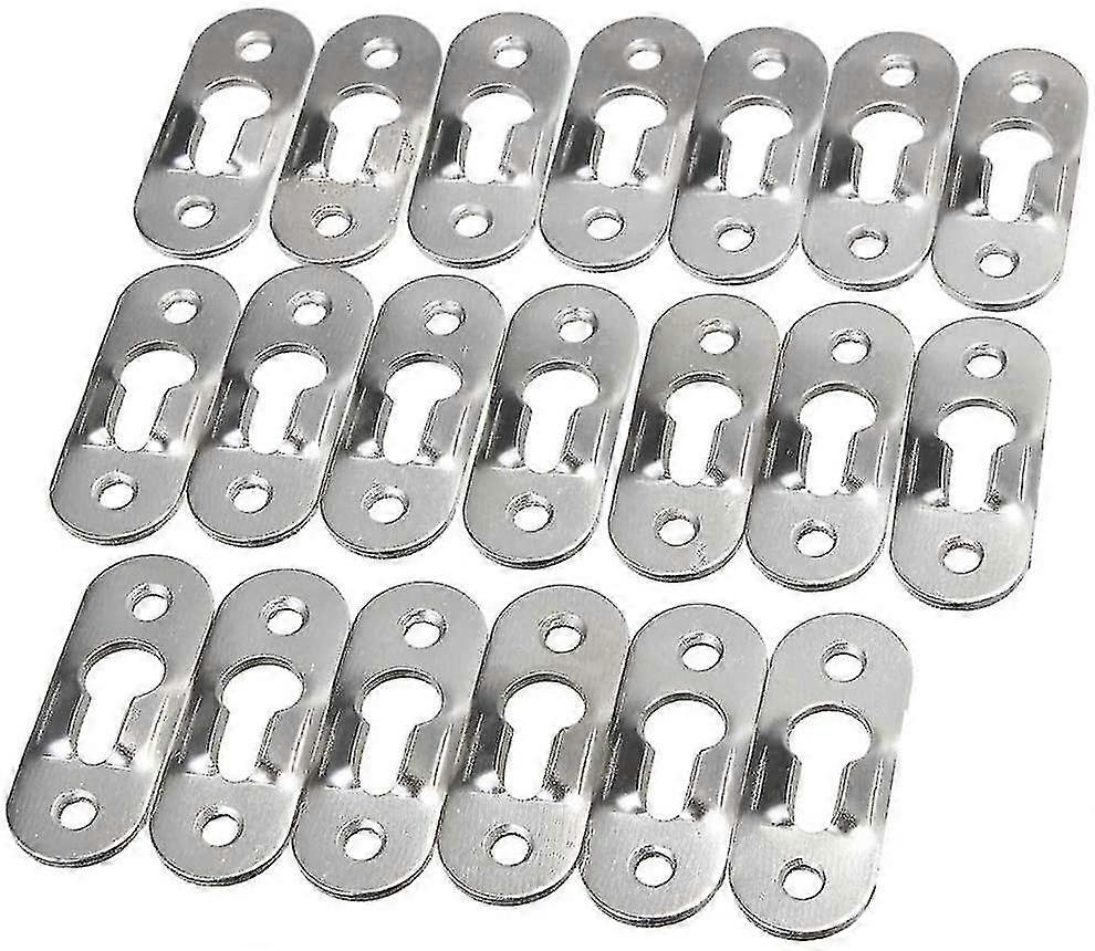 50 Pieces Metal Keyhole Fastener Invisible Keyhole Hangers Metal Paint ...