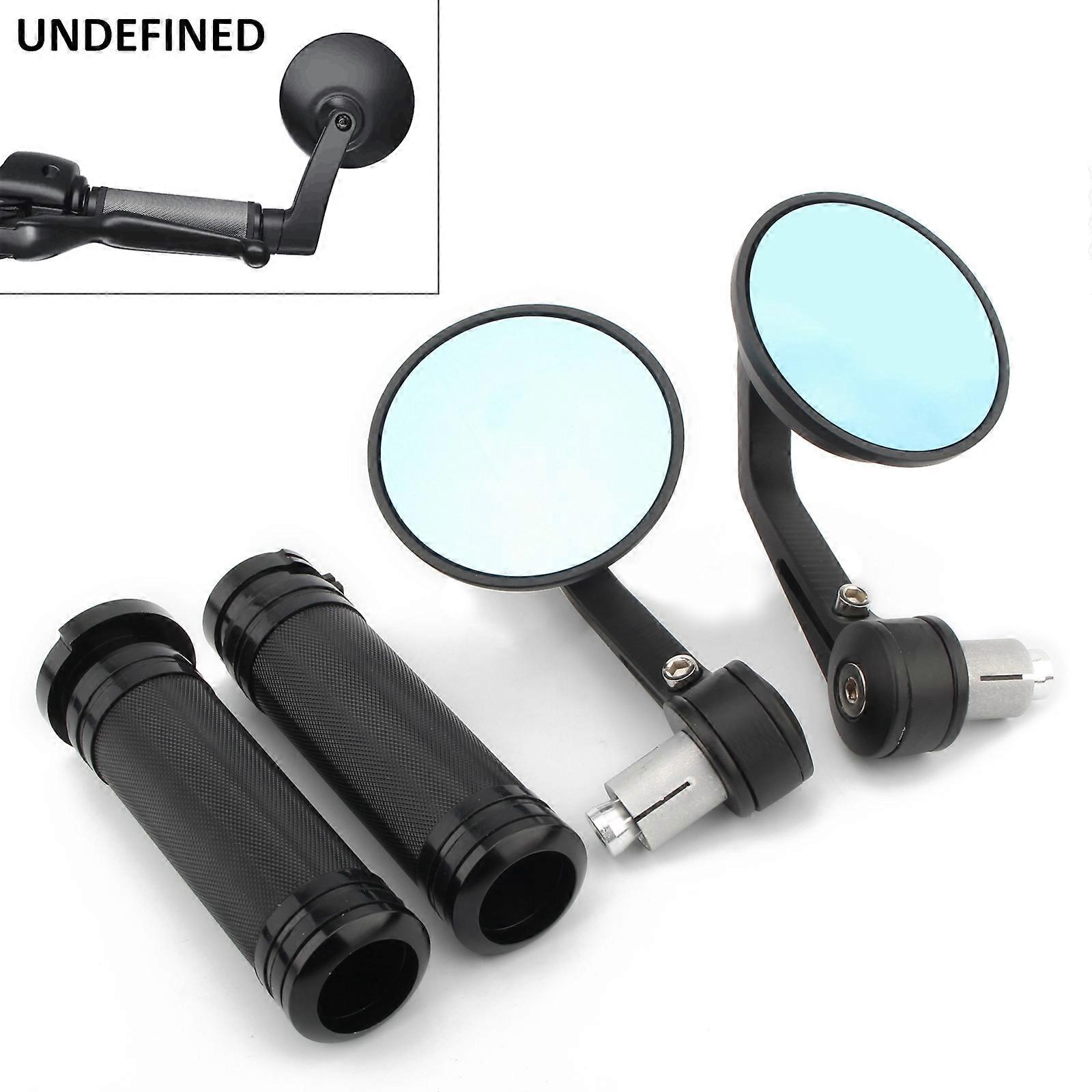 Universal 1 25mm Handle Bar End Motorcycle Round Mirrors Rearview Side ...
