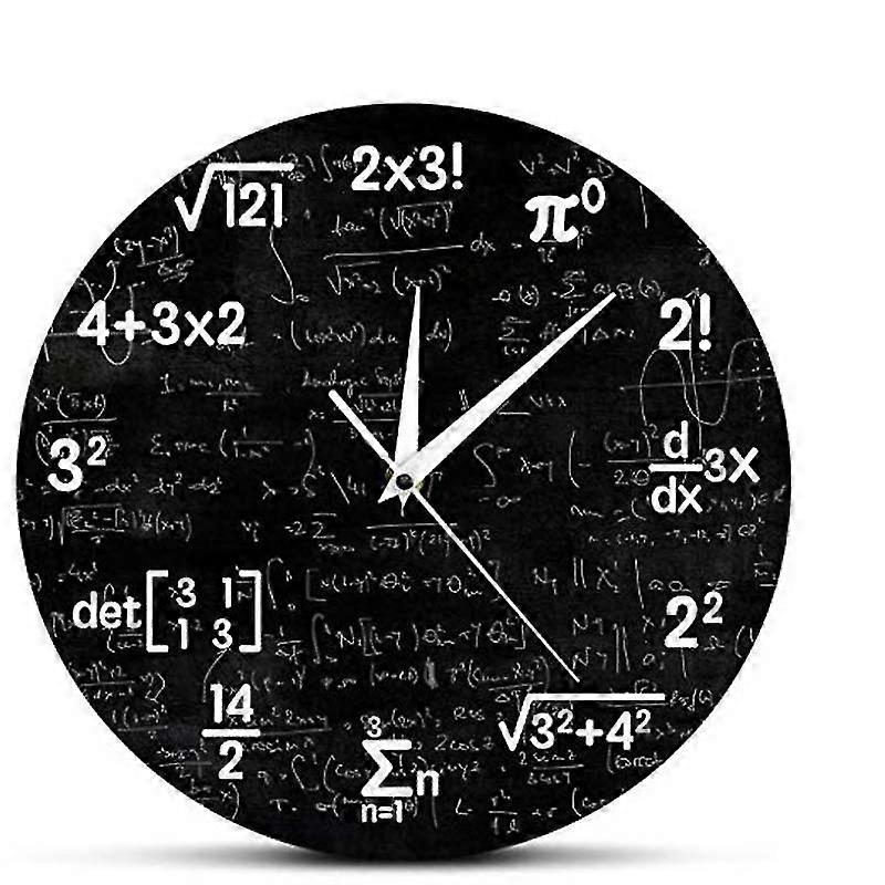 Mathematics Wall Clock Mathematics Clock Graduation Gift Gift Wooden ...