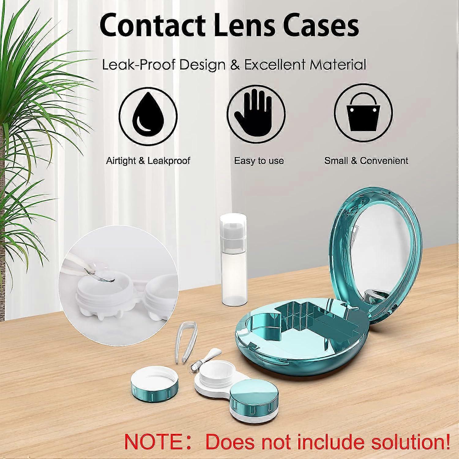 Contact lens case, portable contact lens case set with mirror, travel ...