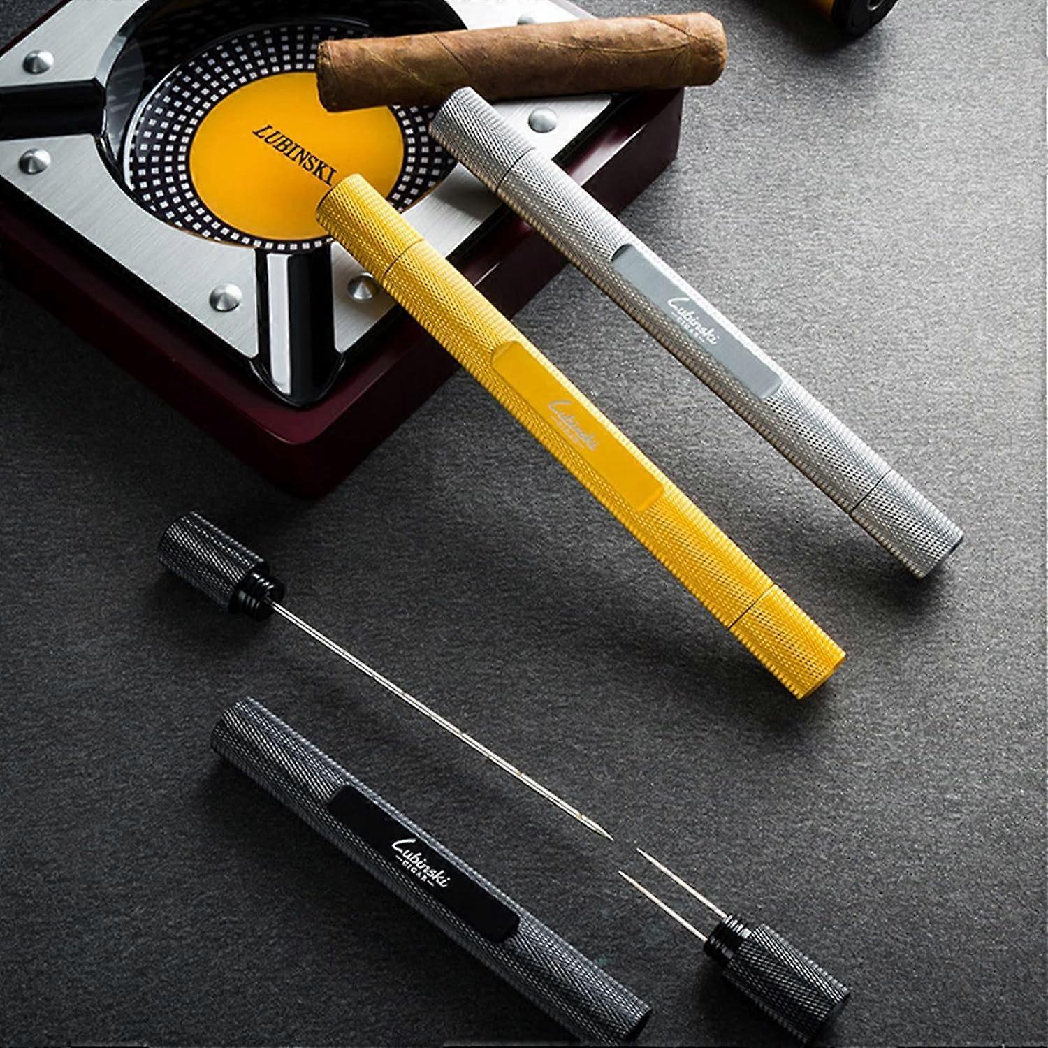 2 in 1 Cigar Multitool Dual Size Cigar Punch with Cigar Draw Enhancer ...