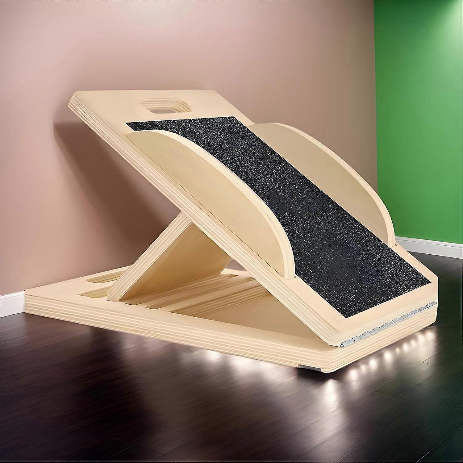 Stretching Board - Adjustable Slant Board Squat Wedge, Wooden Balance ...