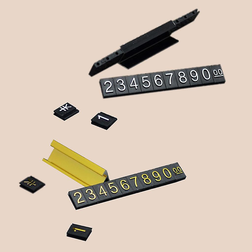 Gold Number Price Tag Signs 20sets Arabic Numerals Together Price Cube ...