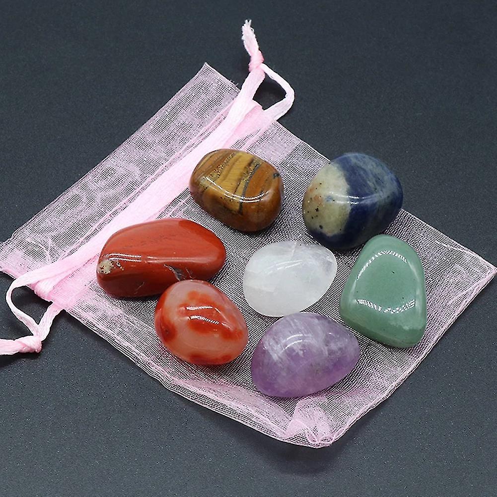 Seven Chakra Set Natural Aura Mixed Crystal Home Decoration Healing ...