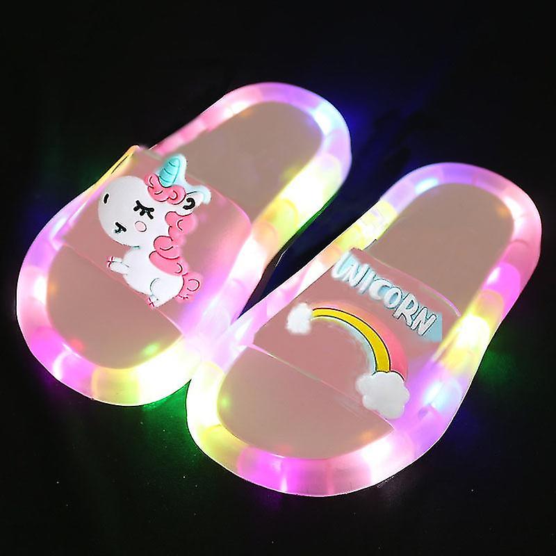 Children's Light-up Slippers Small And Medium Children's Unicorn Light ...