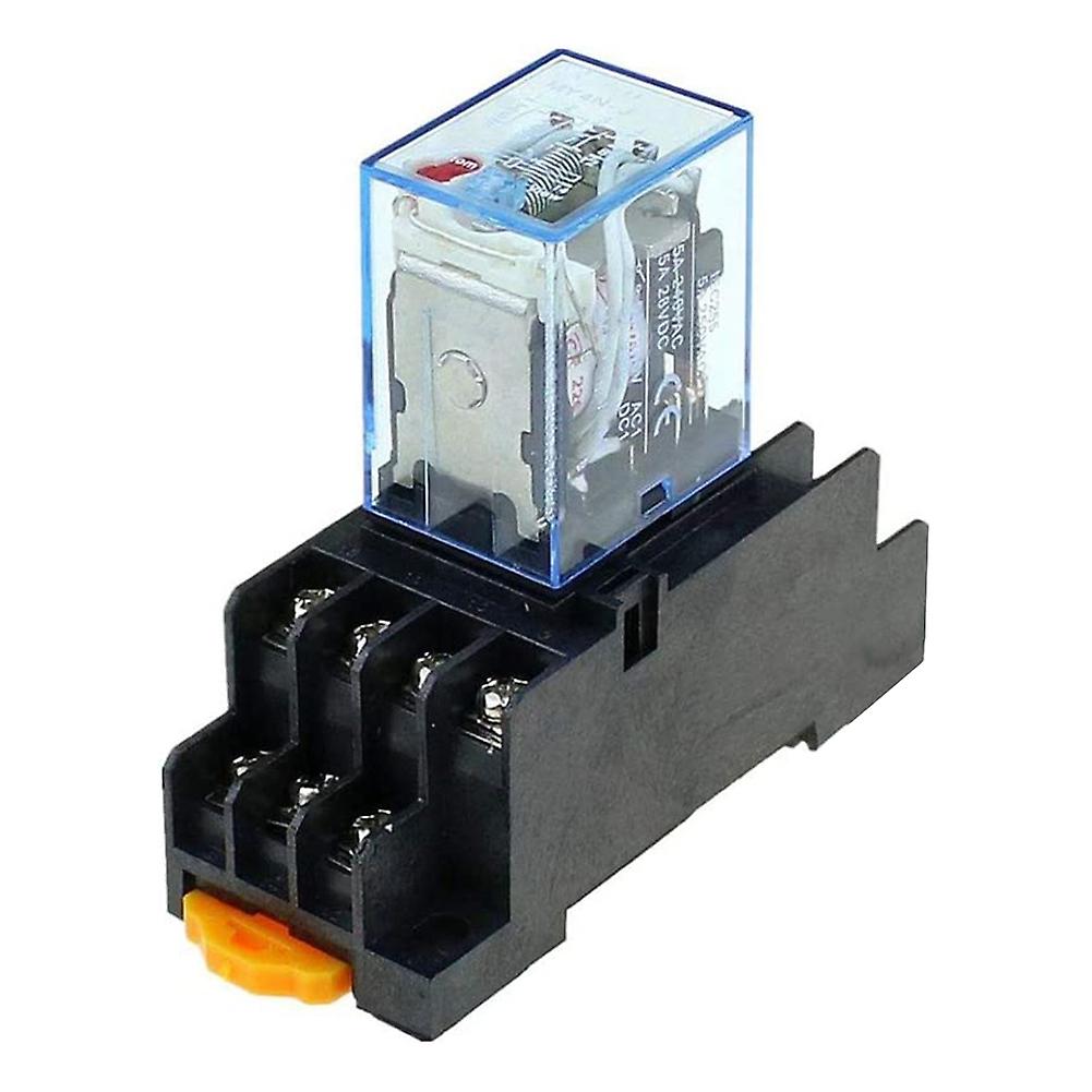 10Pc MY4NJ 14PIN 4DPDT Electronic Mini Electromagnetic Relay 5A Coil ...