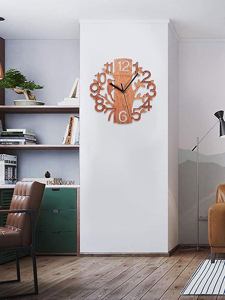 Creative Double Three-dimensional Wooden Wall Clock,small Clock Decor ...