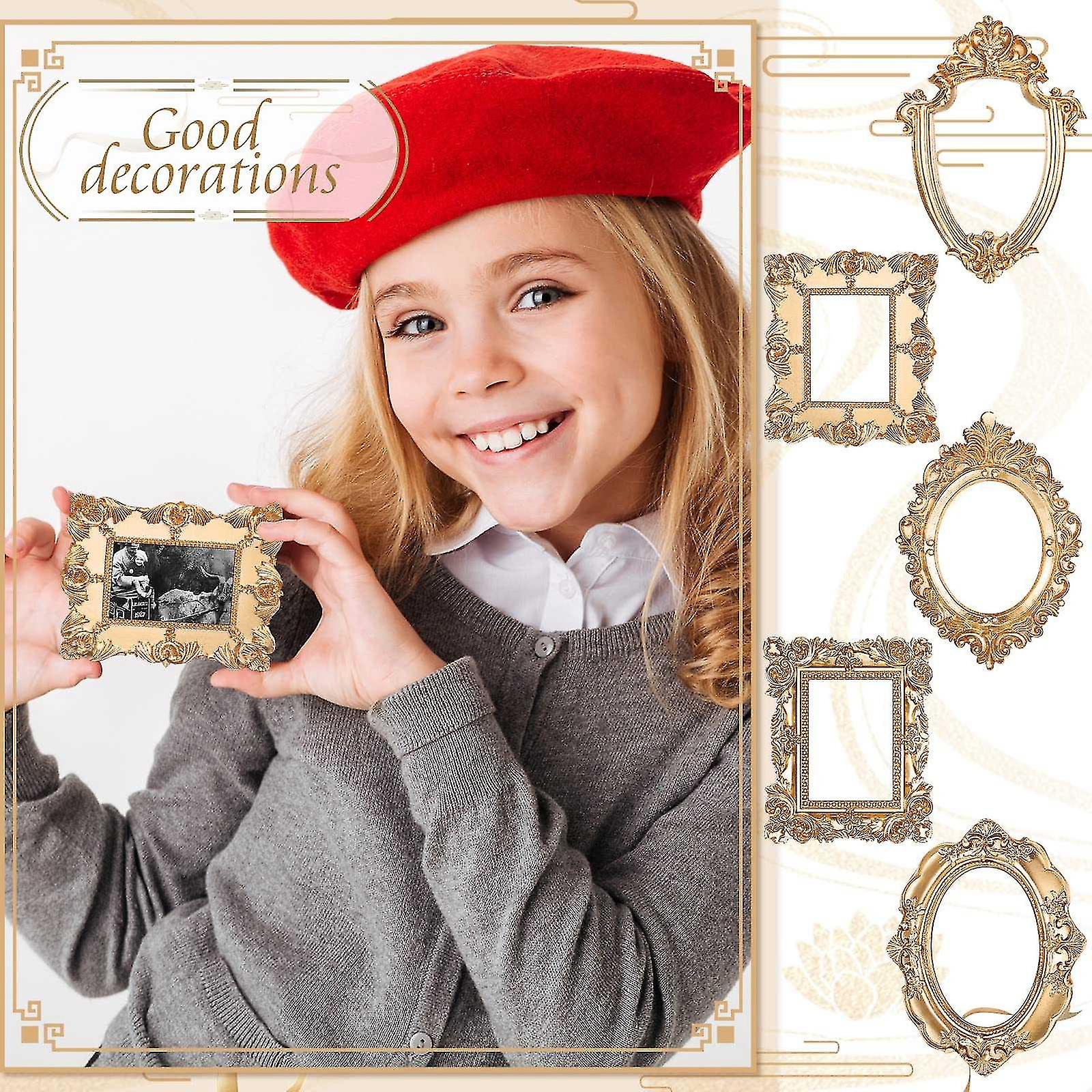 5pcs Vintage Resin Frame Wall Hanging Photo Frame Table Top Jewelry ...