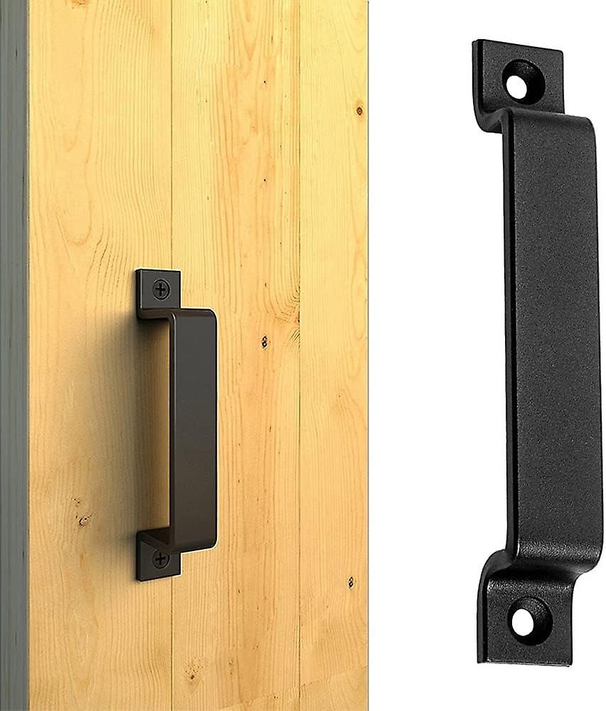 Barn door handle - Solid black steel door handle -Includes screw (the ...